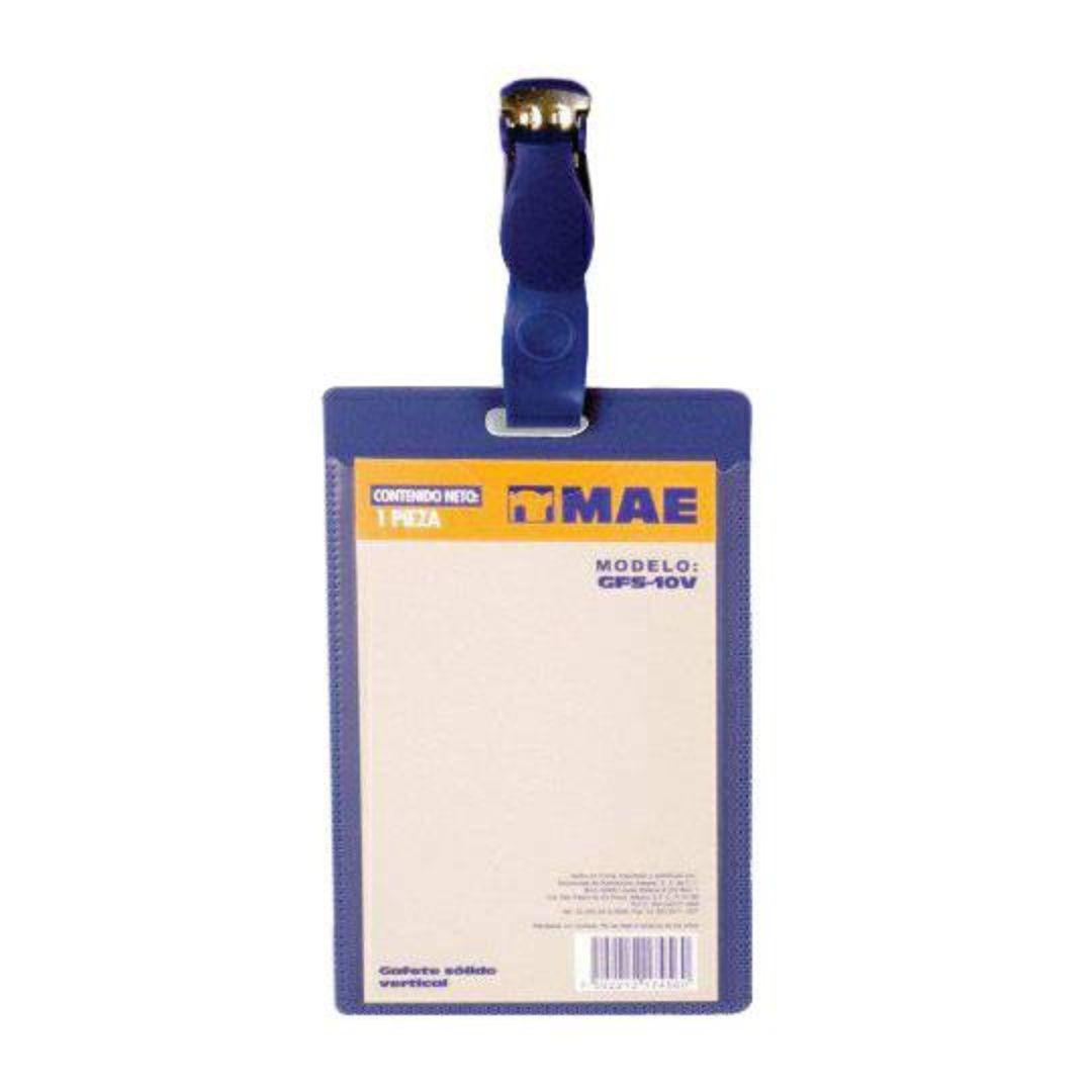 Gafete Azul Vertical Marca Mae